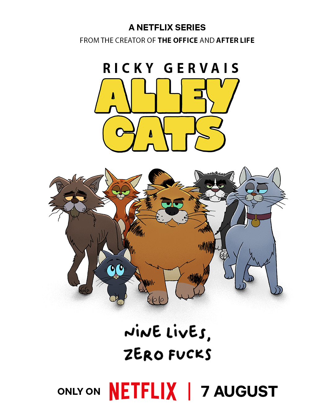 Ricky Gervais als verwilderte britische Katze? Netflix teilt den ersten ...