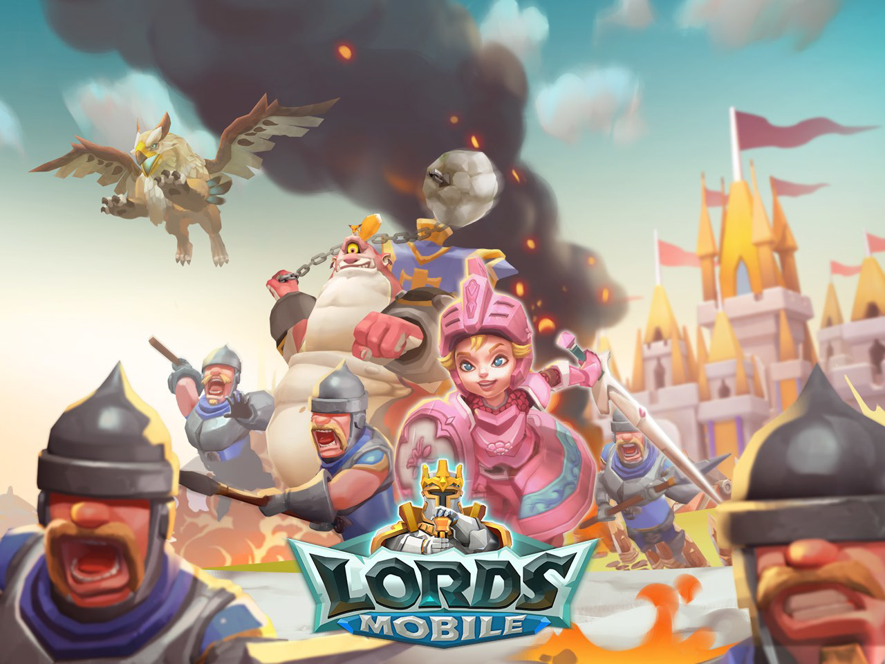 Hier sind unsere acht Charaktere in Lords Mobile