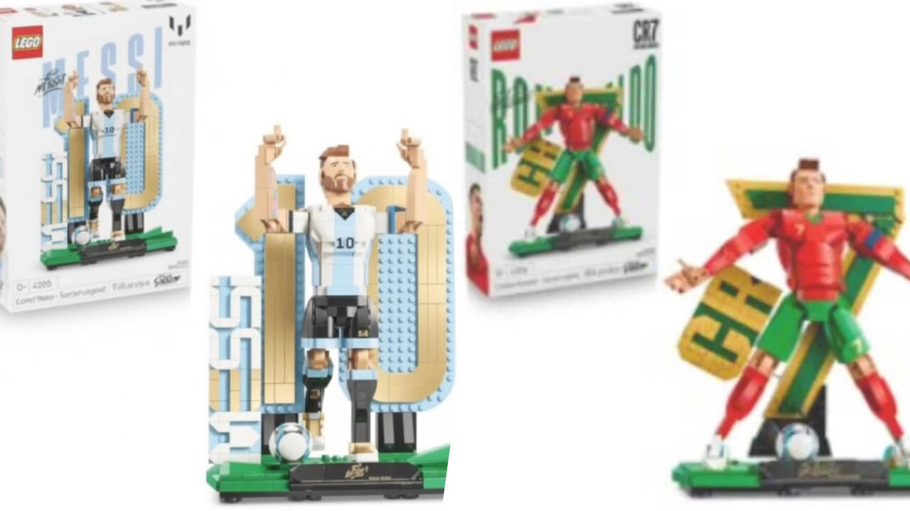 Leo Messi und Cristiano Ronaldo in LEGO-Statuen abgebildet ...