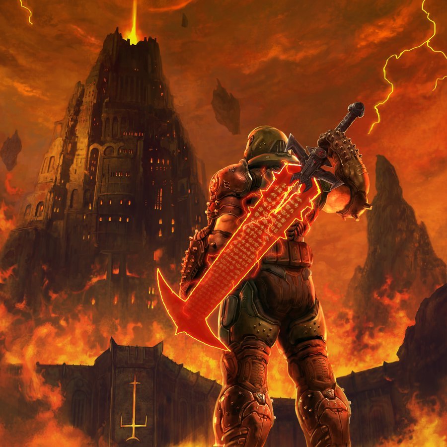 Doom-Guy stellt Cloud aus FF7 nach - Doom Eternal - Gamereactor