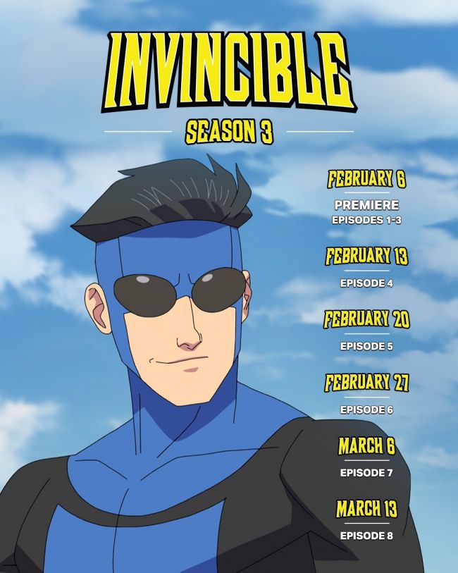 Wir haben den vollständigen Veröffentlichungsplan für Invincible: Season 3