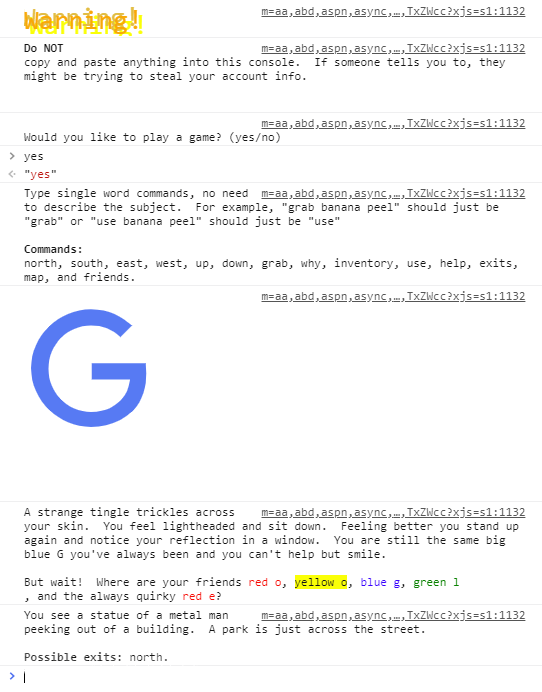 Text-Adventure in Suchmaschine Google.com versteckt - - Gamereactor