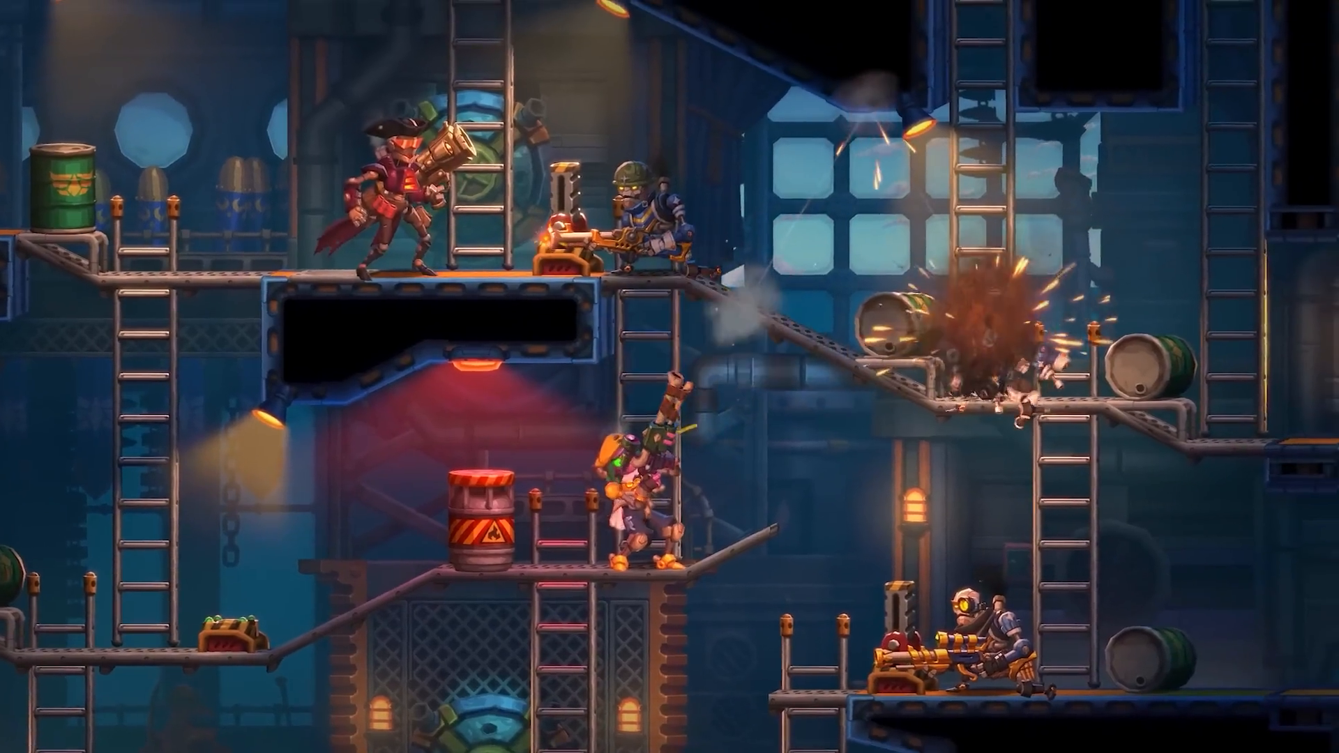 Sieh dir das neue Gameplay von Steamworld Heist II an